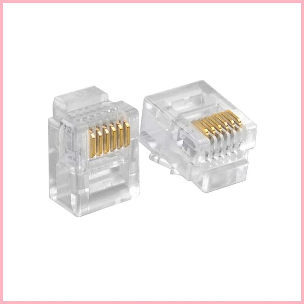 10pcs ALLAN Telephone Modular Plug RJ11 6P6C Connectors for High ...