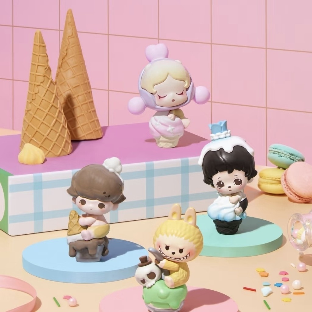 POPMART POPBEAN Ice cream cone cup series MINI Figures pop mart pop ...