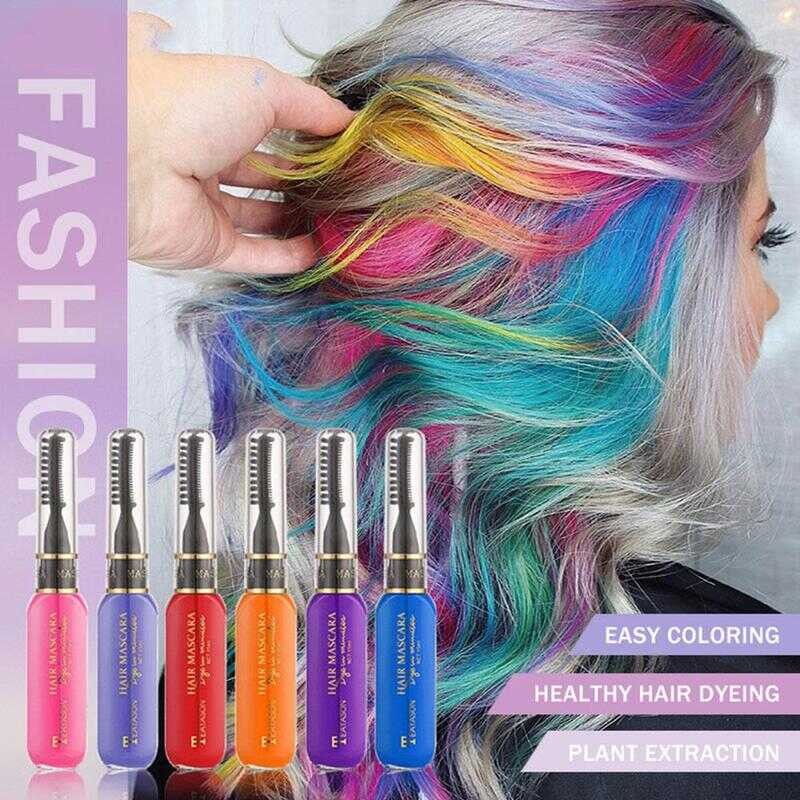 12 Colors Hair Dye Color Temporary DIY Hair Cream Hot Disposable Stage ...