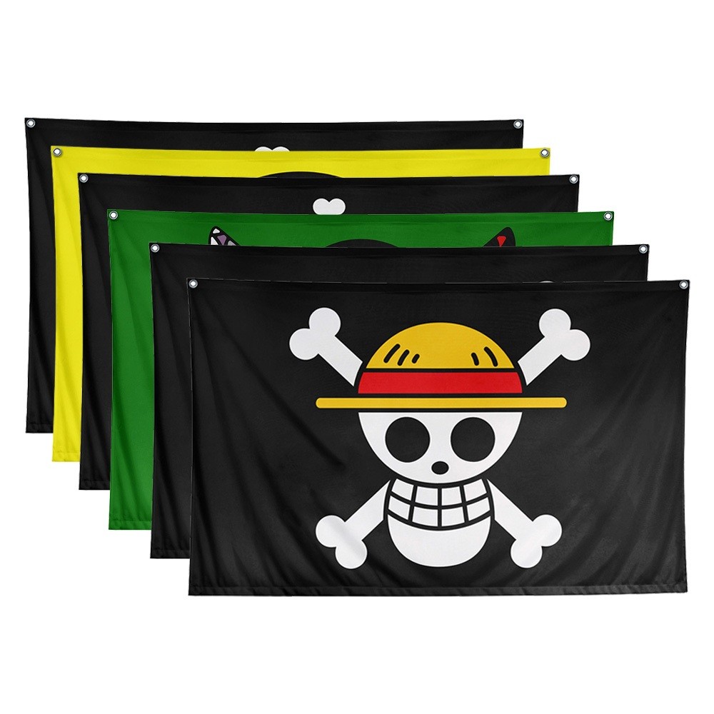 Nazhifa Printing - One Piece Flag Poster, Luffy Jolly Roger, Small ...
