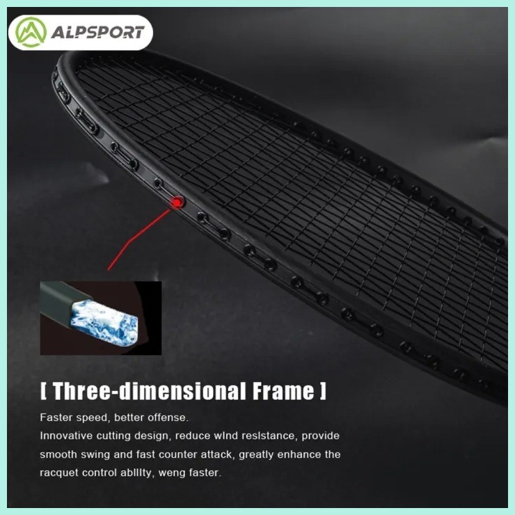 2PCS Alpsport Rr Badminton Racket 4u G5 Max25lbs 100% Original Design ...