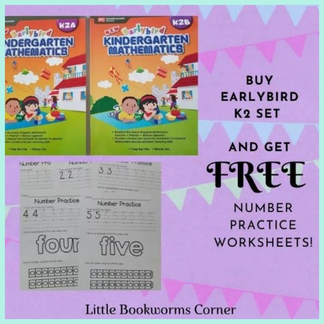 Singapore Earlybird Kindergarten Mathematics K2 Complete Set | Shopee ...
