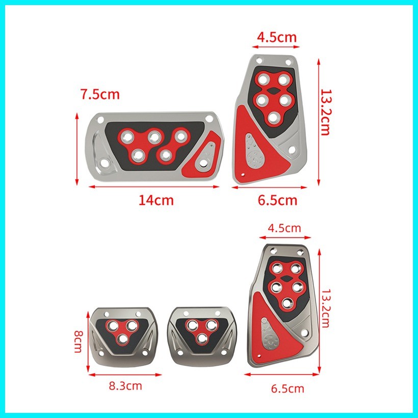 Anti-slip Pedal Car Pedal Set Manual/automatic Car Brake Clutch ...