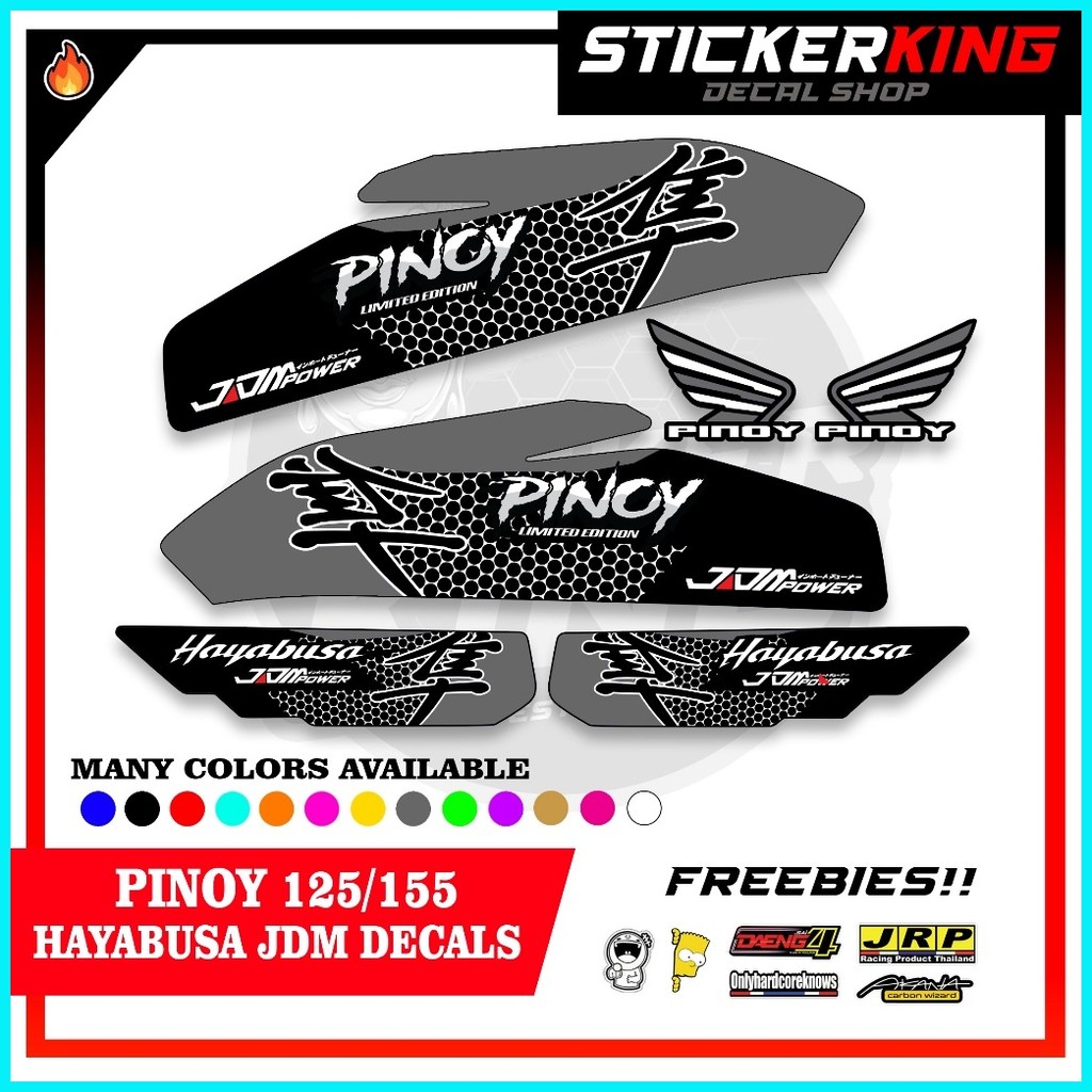 Pinoy 125 155 Hayabusa Decals with Freebies Stickers Thailand Indo ...