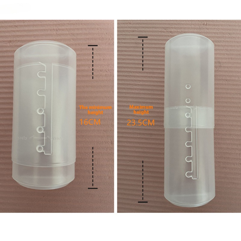 Adjustable Height PVC Makeup Brush Holder Display Storage Cup Organizer ...