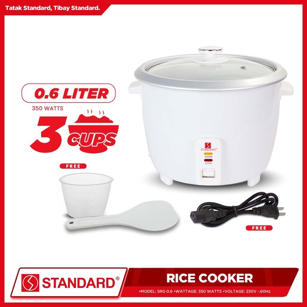 Standard Rice Cooker 0.6L (plain white) SRG 0.6L | Shopee Philippines