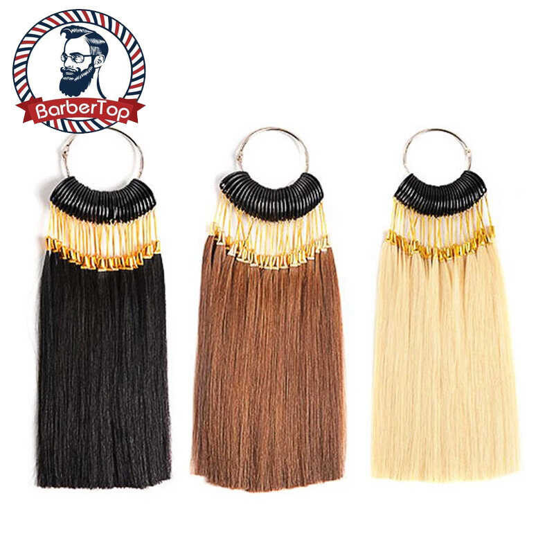 HL Barber High Quality 30pcs Rings Human Hair Swatches Testing Color ...