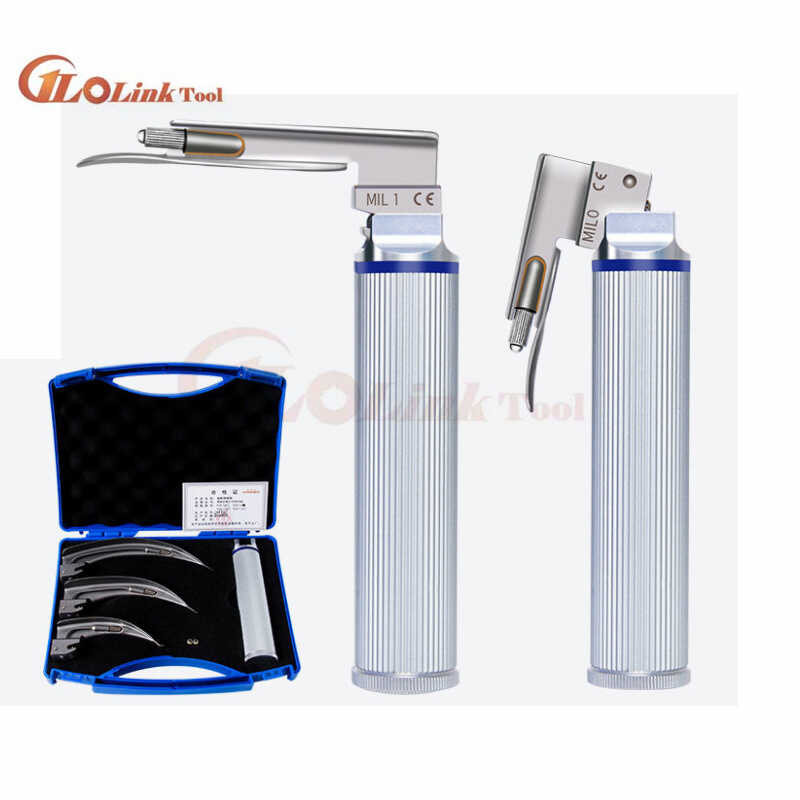 Mirror Anesthesia LED Light Intubation Stainless Steel Laryngoscope ...