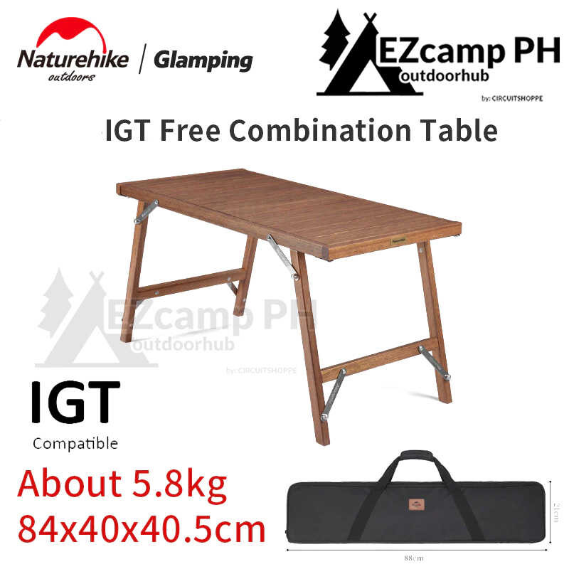 Naturehike IGT Compatible Free Combination Premium Wood Folding Outdoor Camping Glamping ...