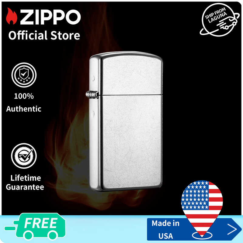 Ng] Slim [Puno Street Chrome Windproof [Unk] Zippo 1607_; Lighter Without Fuel Inside ) | Shopee ...