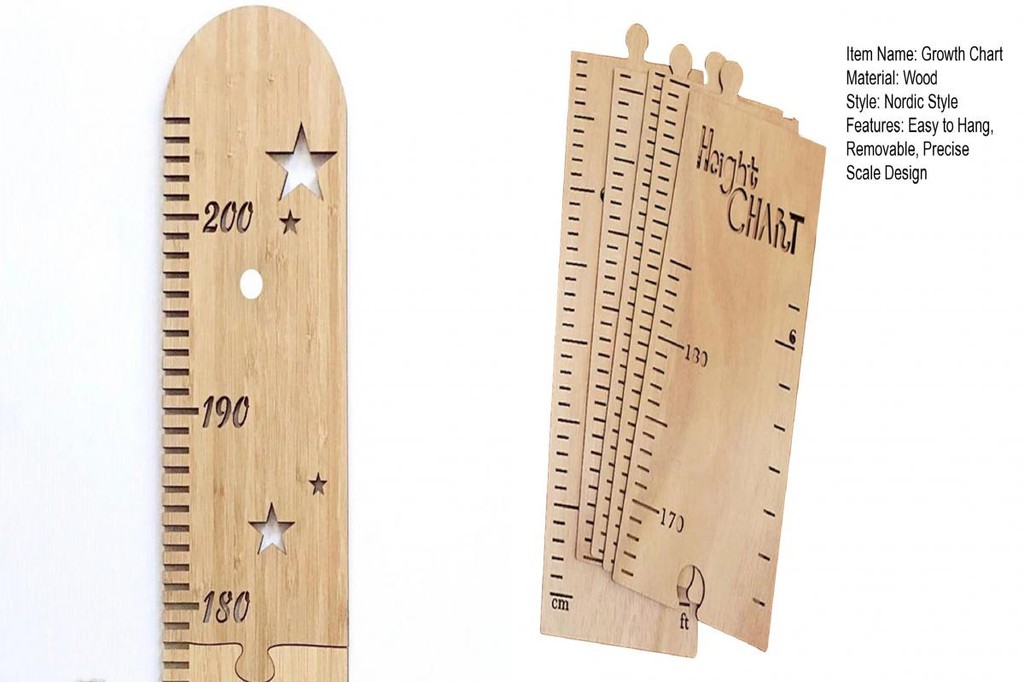 RC~ Kids Height Ruler Wooden Growth Chart Wooden Kids Growth Chart for ...