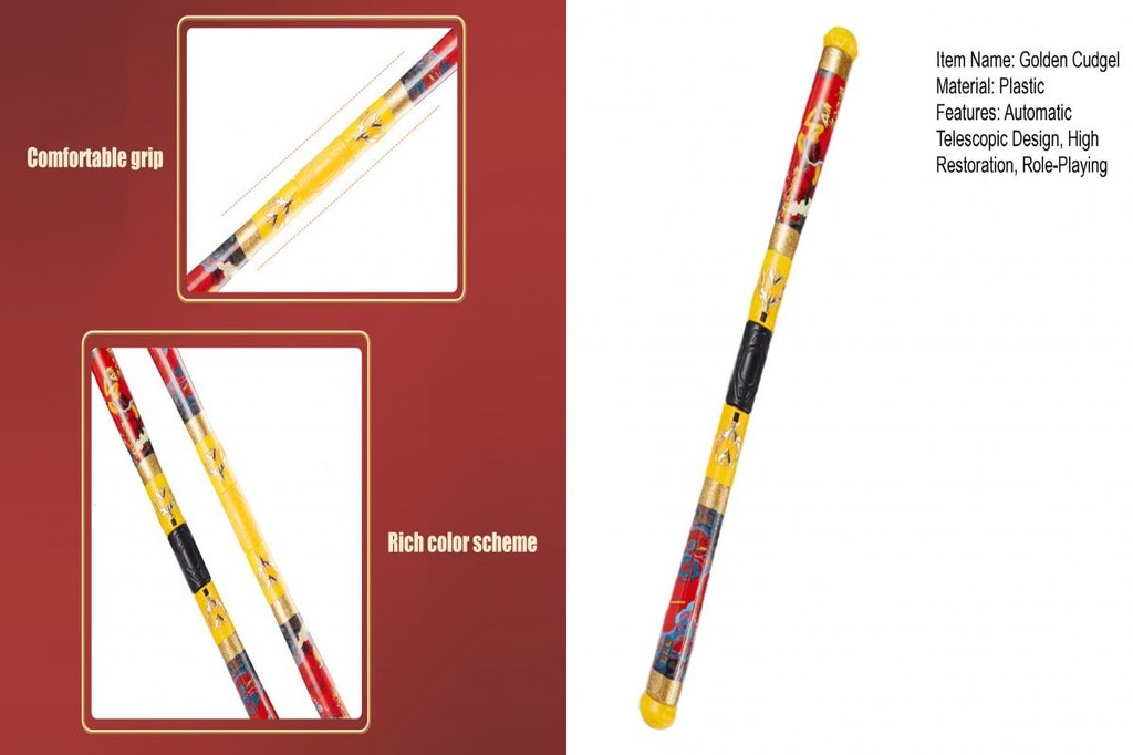 Telescopic Golden Hoop Rod Toy Extendable Hoop Rod Playset Wukong ...