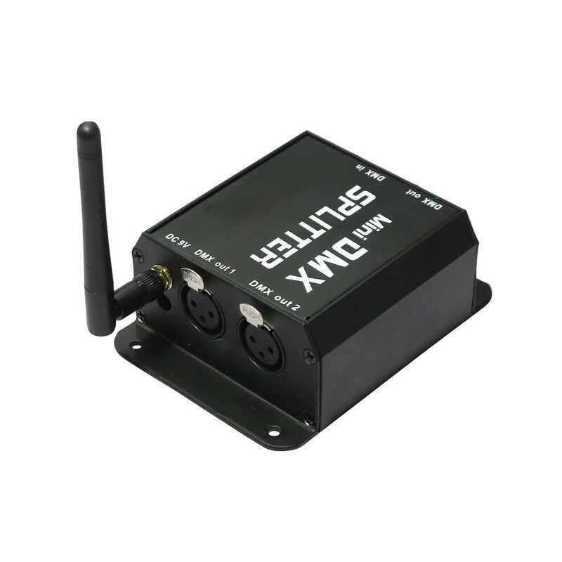 2CH DMX Wireless Splitter 3Pin DMX512 Optical Distributor Amplifier for ...