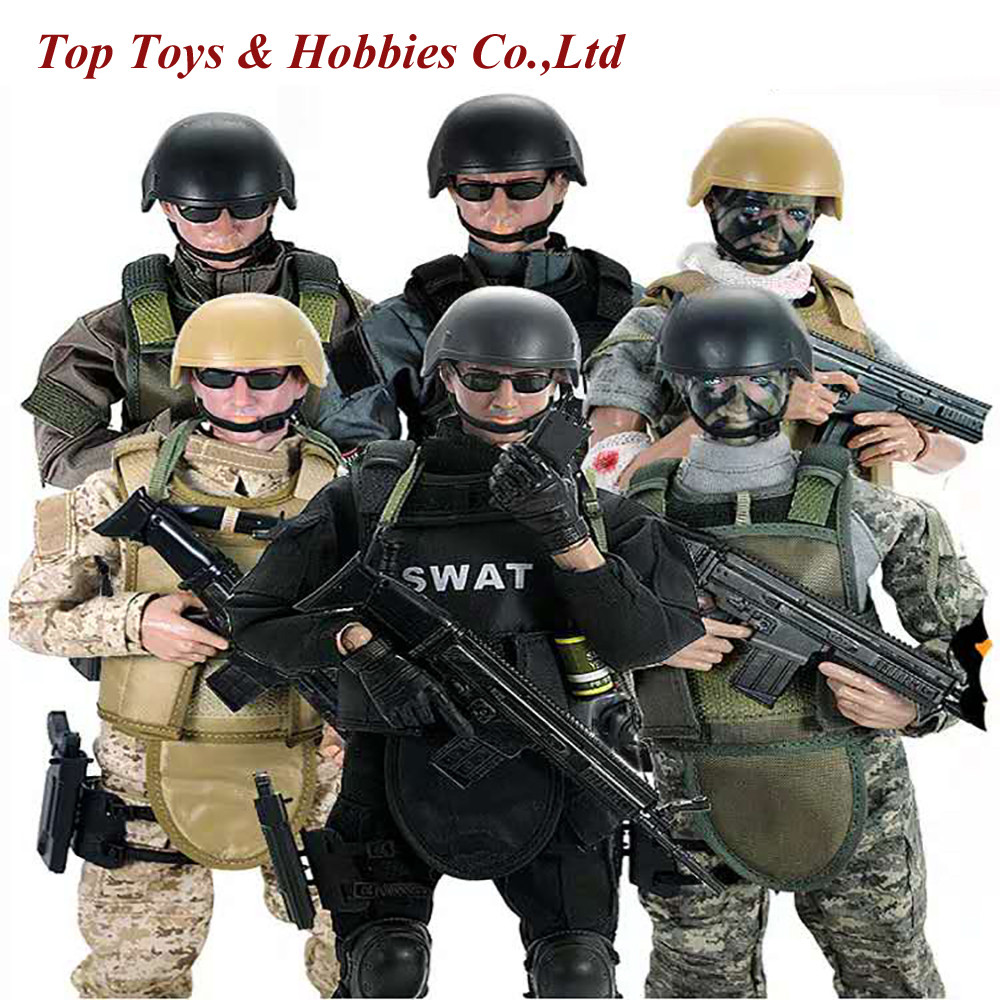 1/6 ♀ Action Figure SWAT Soldier Uniform Military Toy Soldiers Set With ...