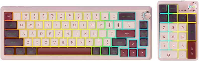 Pro KZZI K68 Gaming Layout Compact Wireless nical Keyboard, Gasket Hot Swappable Custom BT ...