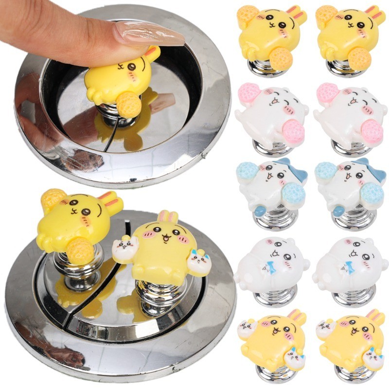 Cute Chiikawa Toilet Water Tank Pressing Device - Cupboard Drawer ...