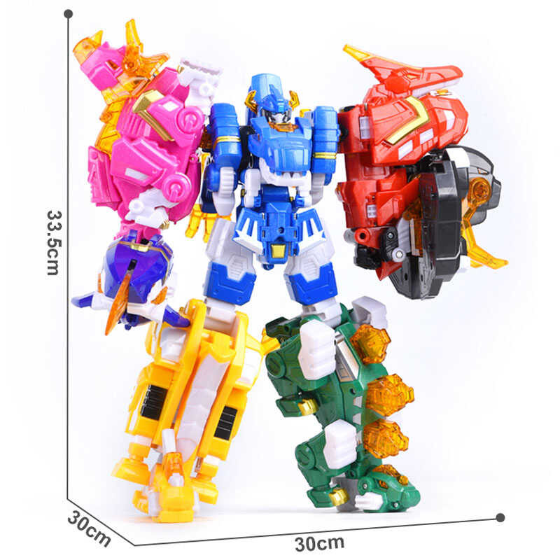 5 Miniforce 7 In 1 SUPER TYRAKING T-Rex Transformation Robot Bot ...