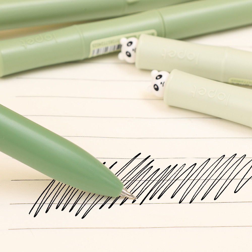 2 Pcs Random Color Cute Panda Shape Rotary Switch Gel Pen - 0.5mm ...