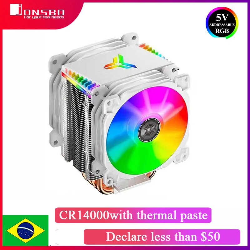 ARGB JONSBO Cr-1400 4 Heat Pipe Tower 5V 3 Pin CPU Cooler Air-Cooled ...