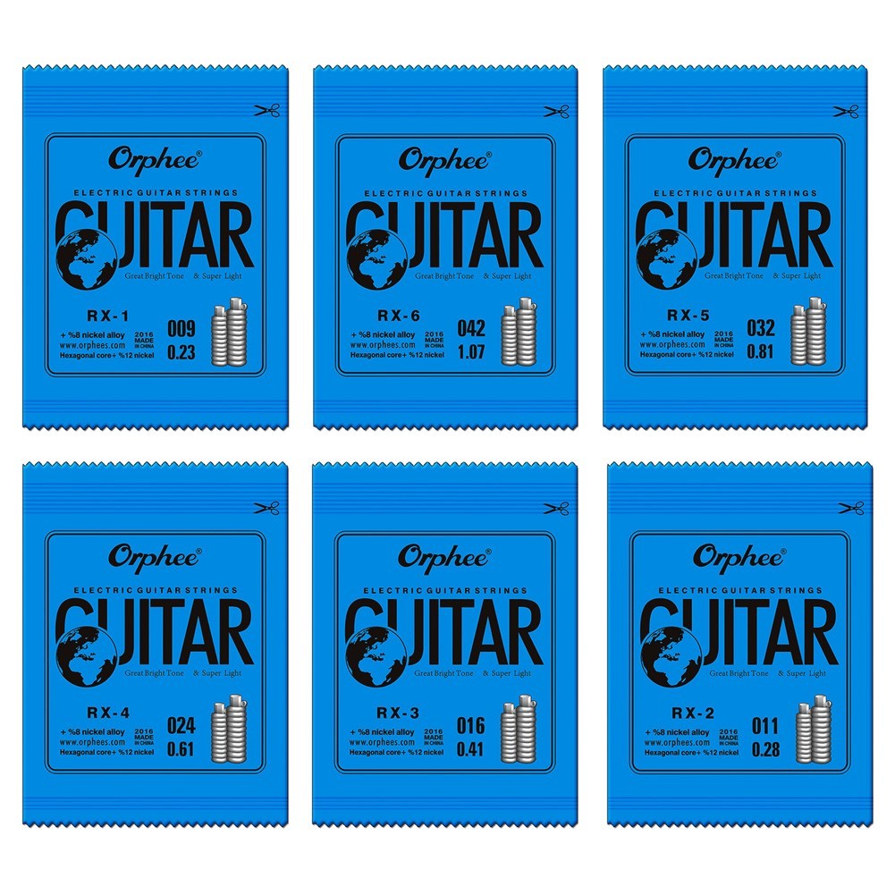 Orphee Electric Guitar Strings E B G D A Single String Super Light ...