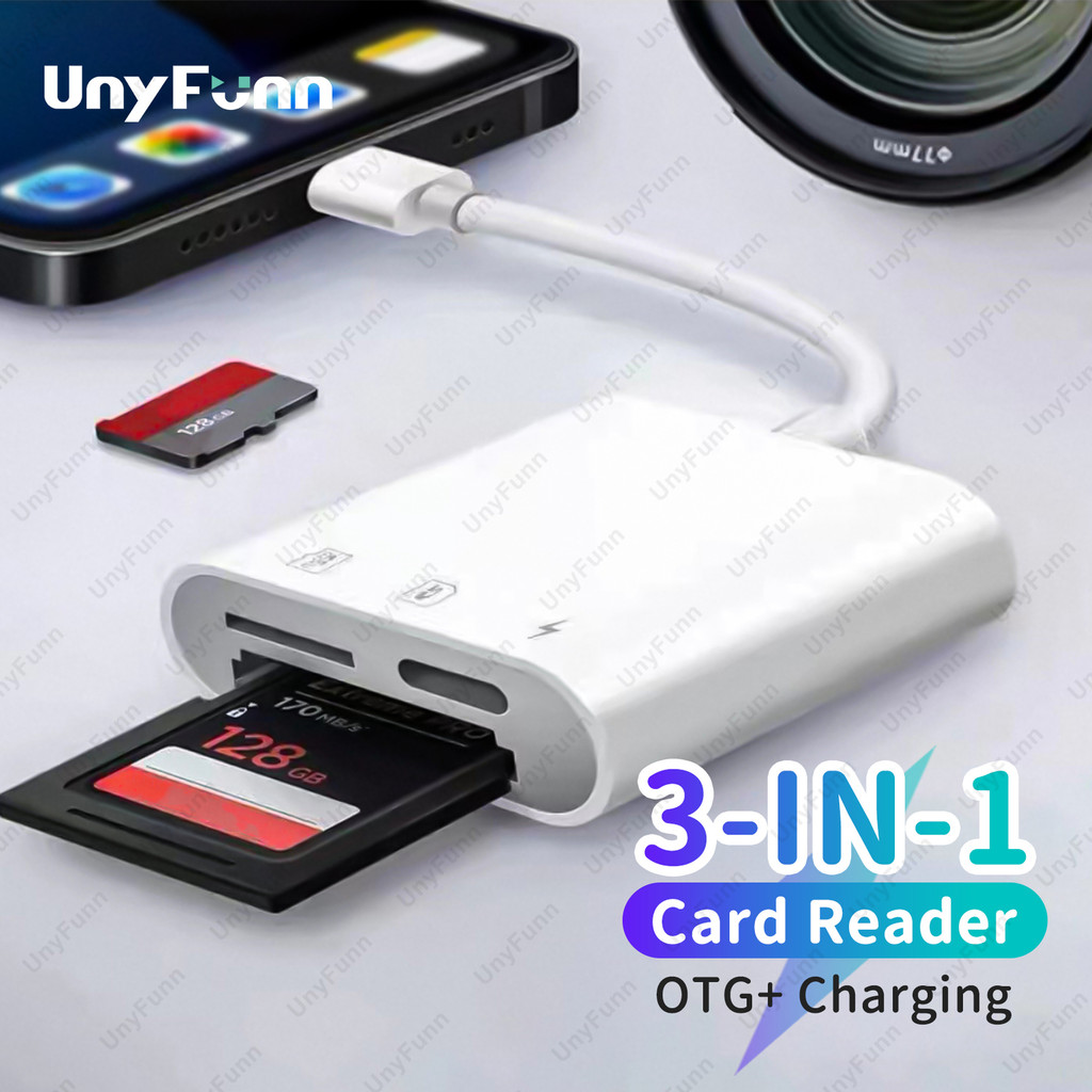 3 In1 For Iphone Micro Memory Reader Plug And Play Trail Camera SD Card ...