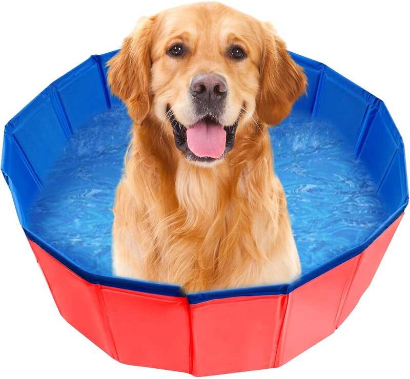 Plastic Dogs, 32 8 inch Foldable Pool, Portable PVC Paddg Bath Tub Dog ...