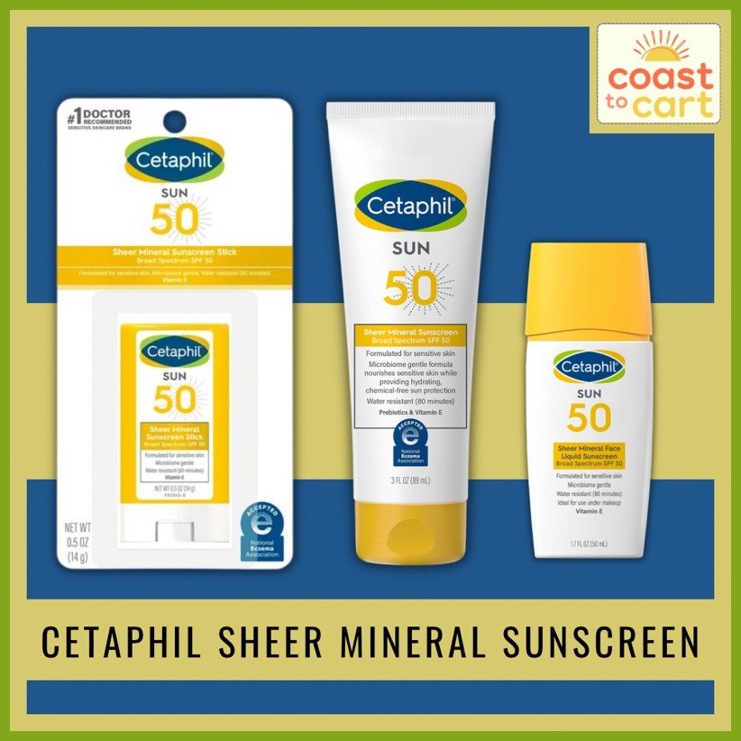 ⇩ – SALE!! Cetaphil Sheer Mineral Sunscreen Stick SPF 50 / Liquid ...