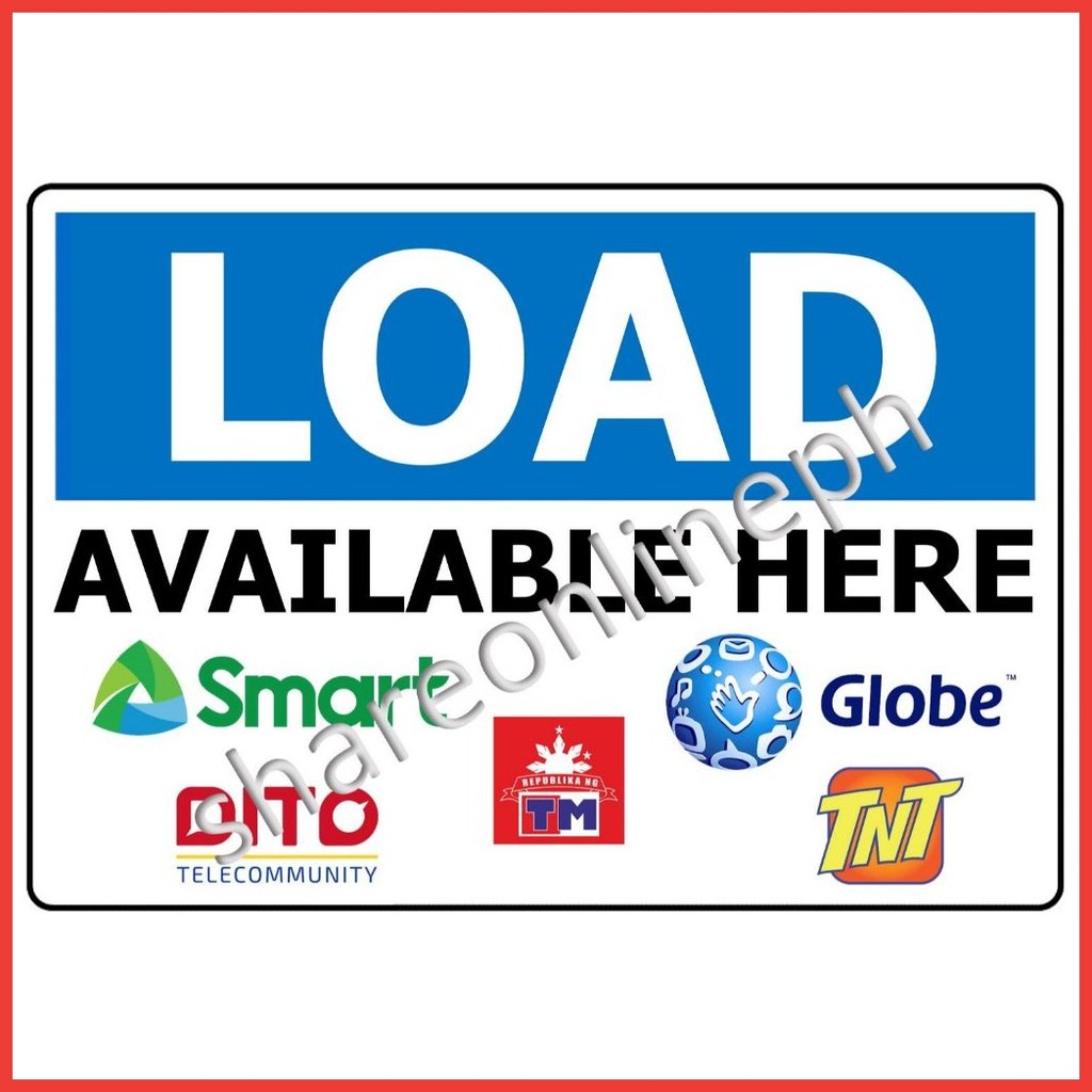 ∨ ∷ Laminated Signages Load Available Here Sticker Signage PVC Sign ...