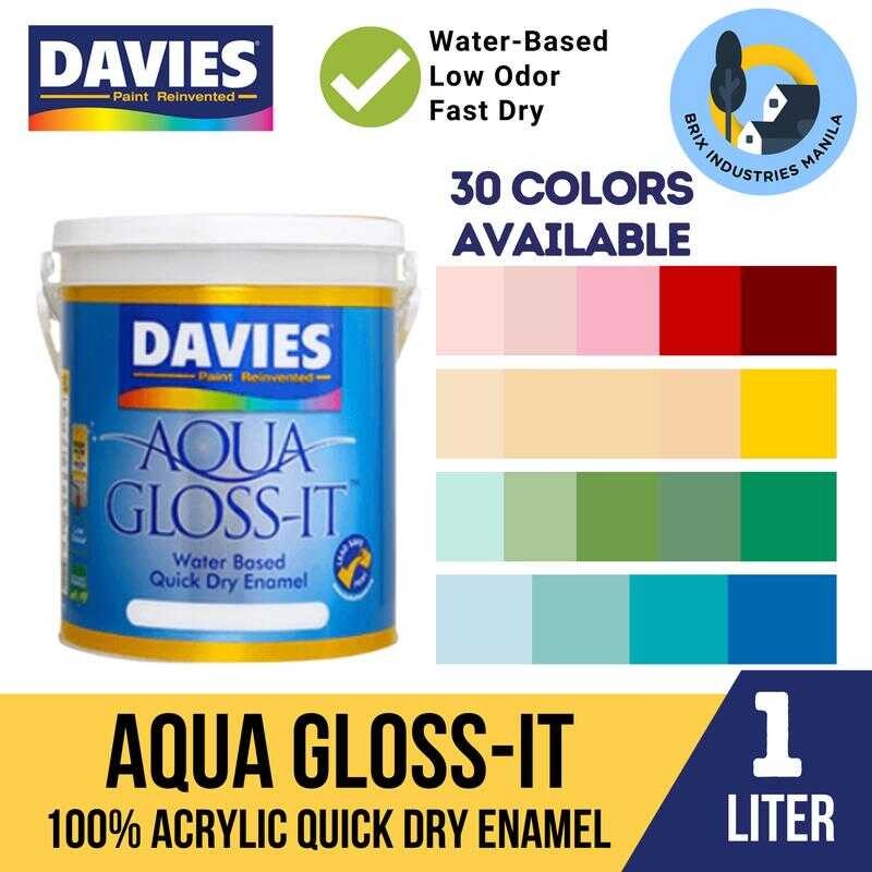 Davies Aqua Gloss It Odorless Water Based Paint 1 Liter 100% Acrylic ...