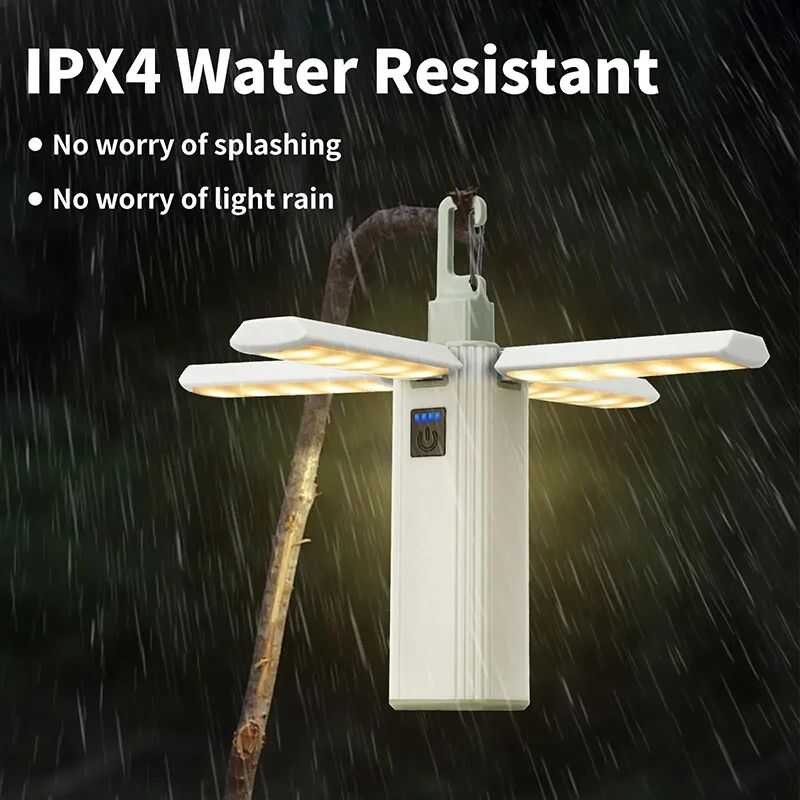 Camping 3-in-1 Foldable Light - Waterproof & 360° Light (1000LM, USB-C ...