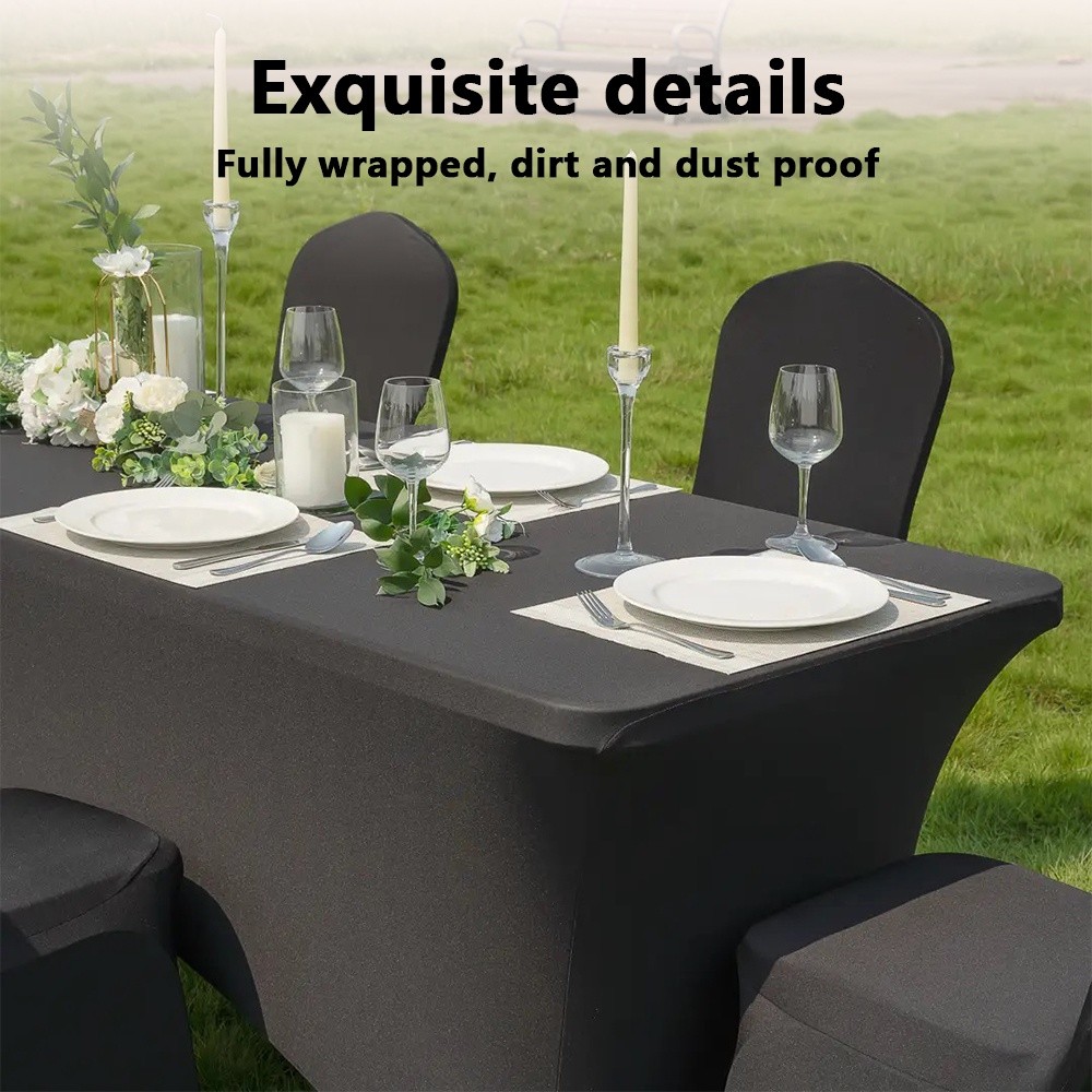 Multi-color Hotel flexible tablecloth rectangular elastic bar cocktail ...