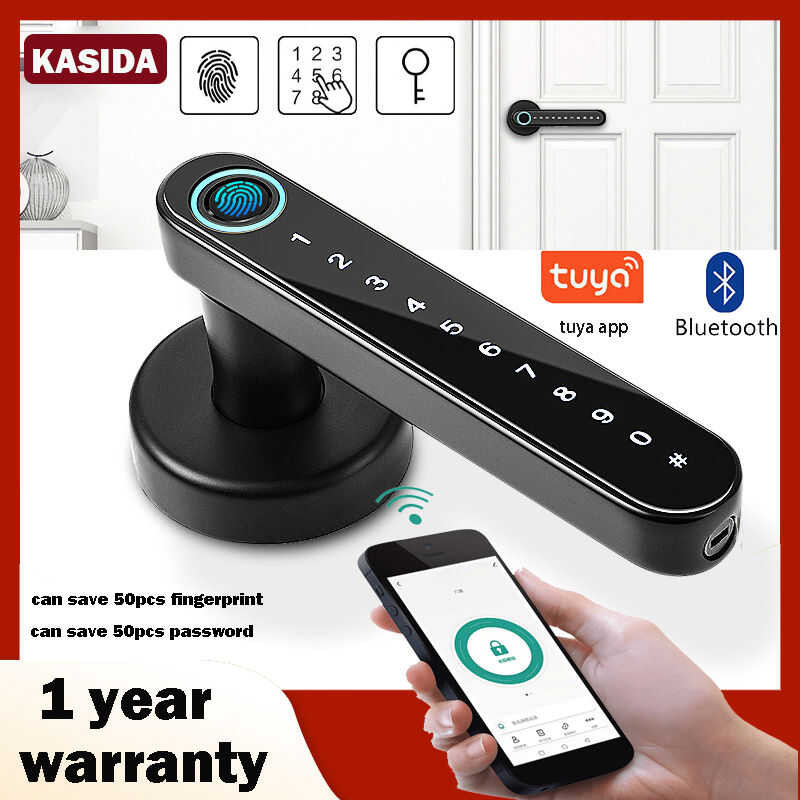 KASIDA Bluetooth Tuya Main With Password Key App Smart Electronic Lock ...