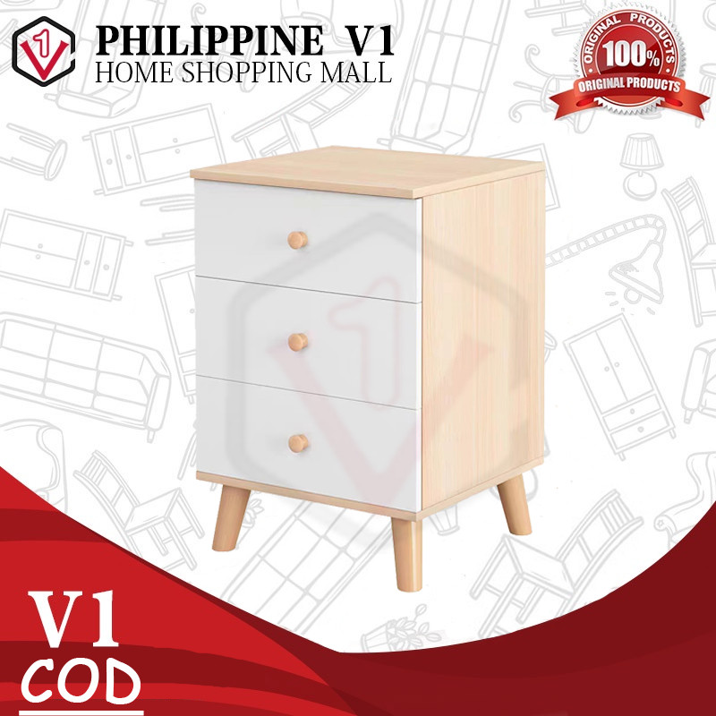 Philippine V1 wooden coffee table side table with open shelves, modern ...