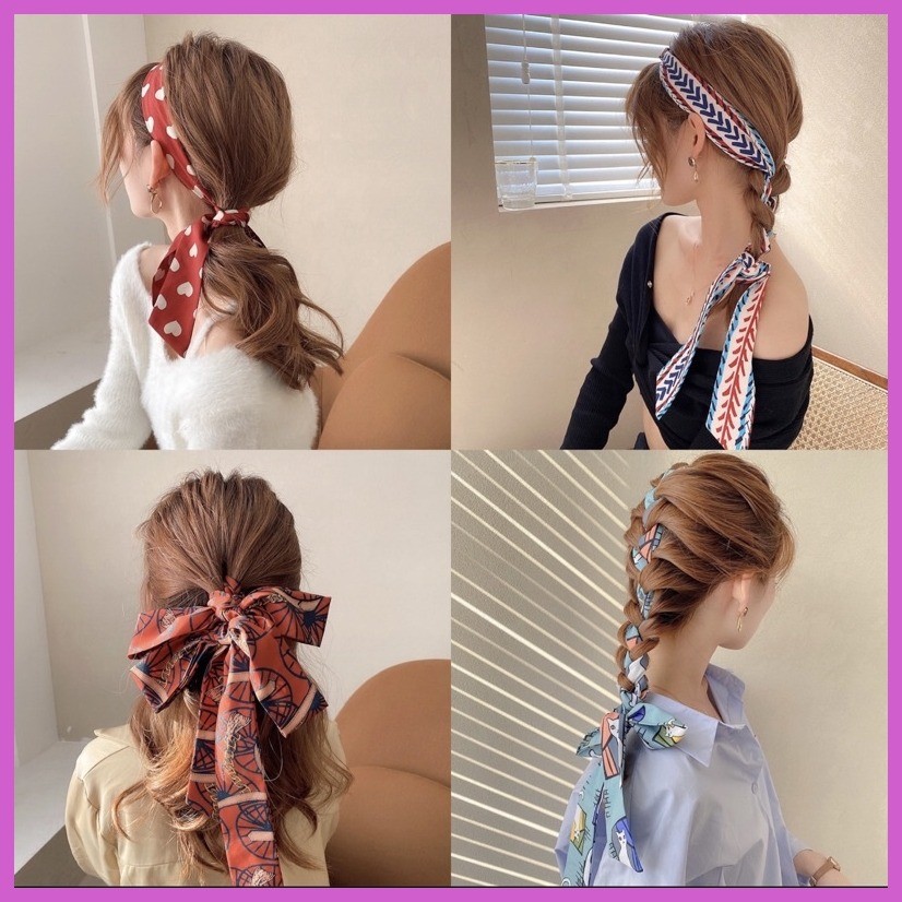 ☎ MISS CHIC Korean Twilly Bag Handle Ribbon Leopard Multi Functional ...