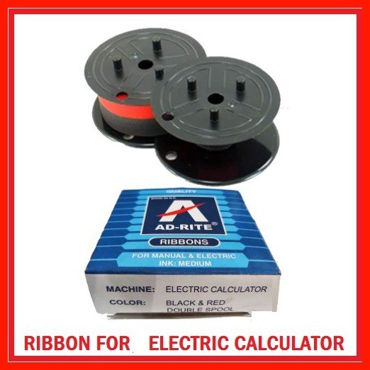 ∽ Ad-Rite Calculator Ribbon Double Spool ( Black and Red ) | Shopee ...