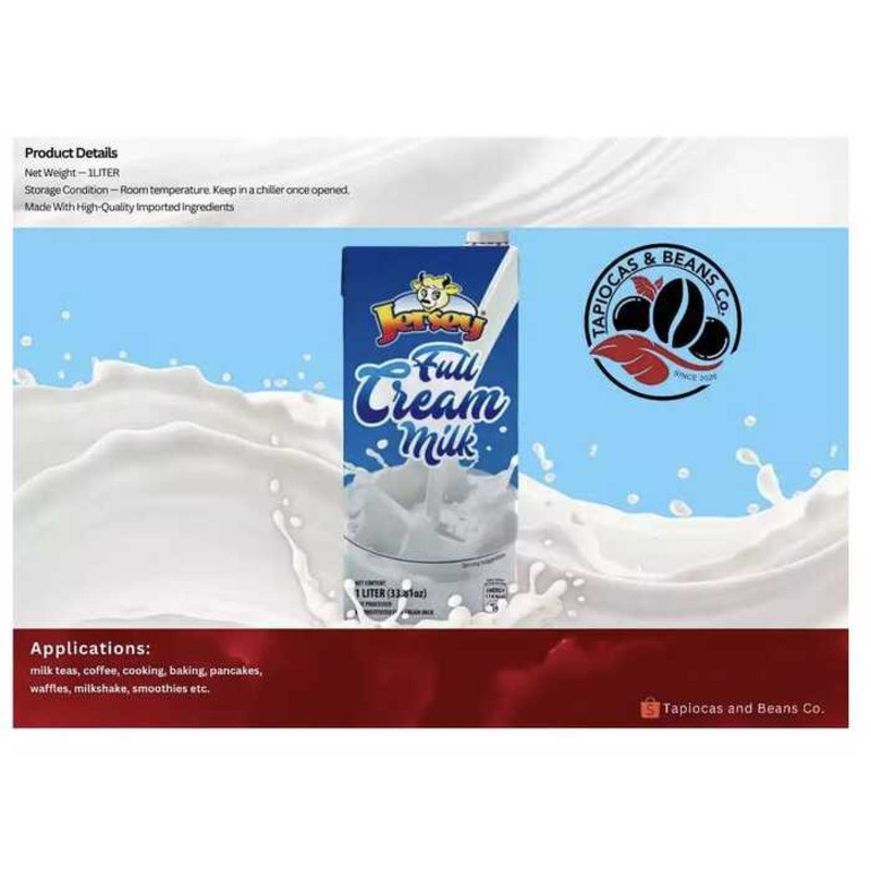 Jersey UHT Full Cream Milk 1L Zjy | Shopee Philippines