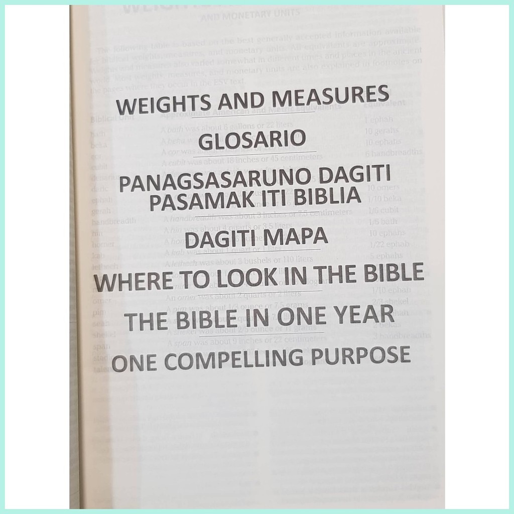 The Holy Bible: Diglot Eng- Ilocano (English Standard Ver./Naimbag A ...
