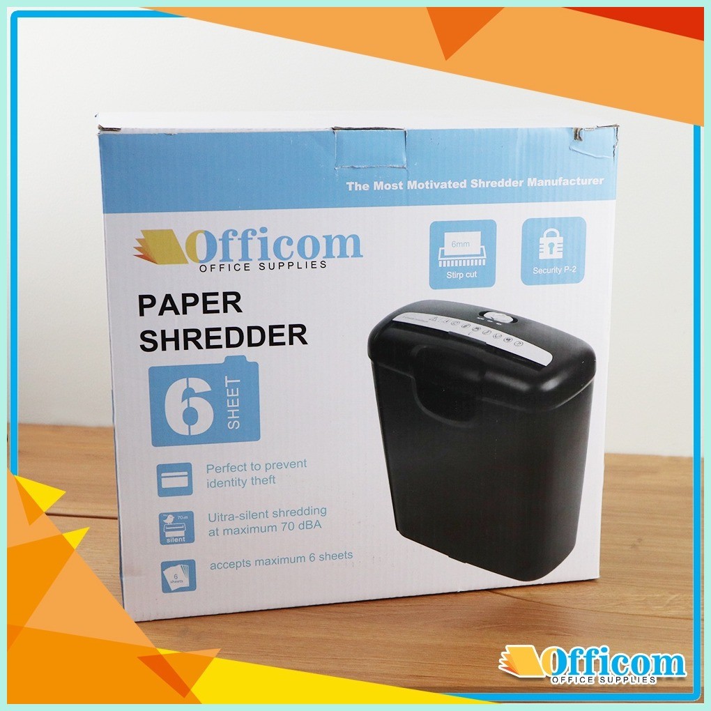 Paper Shredder 601s 10 Liter Basket (STRIP CUT) 6 Sheets Cross Cut ...