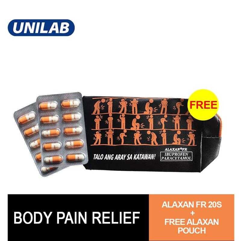 677 Alaxan FR 20 Capsules + FREE Pouch (For Relief Of Body Aches And ...