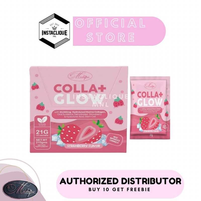 Collagen Colla Glow at Gluta Drink Strawberry Flavor ni Mistique [1 ...