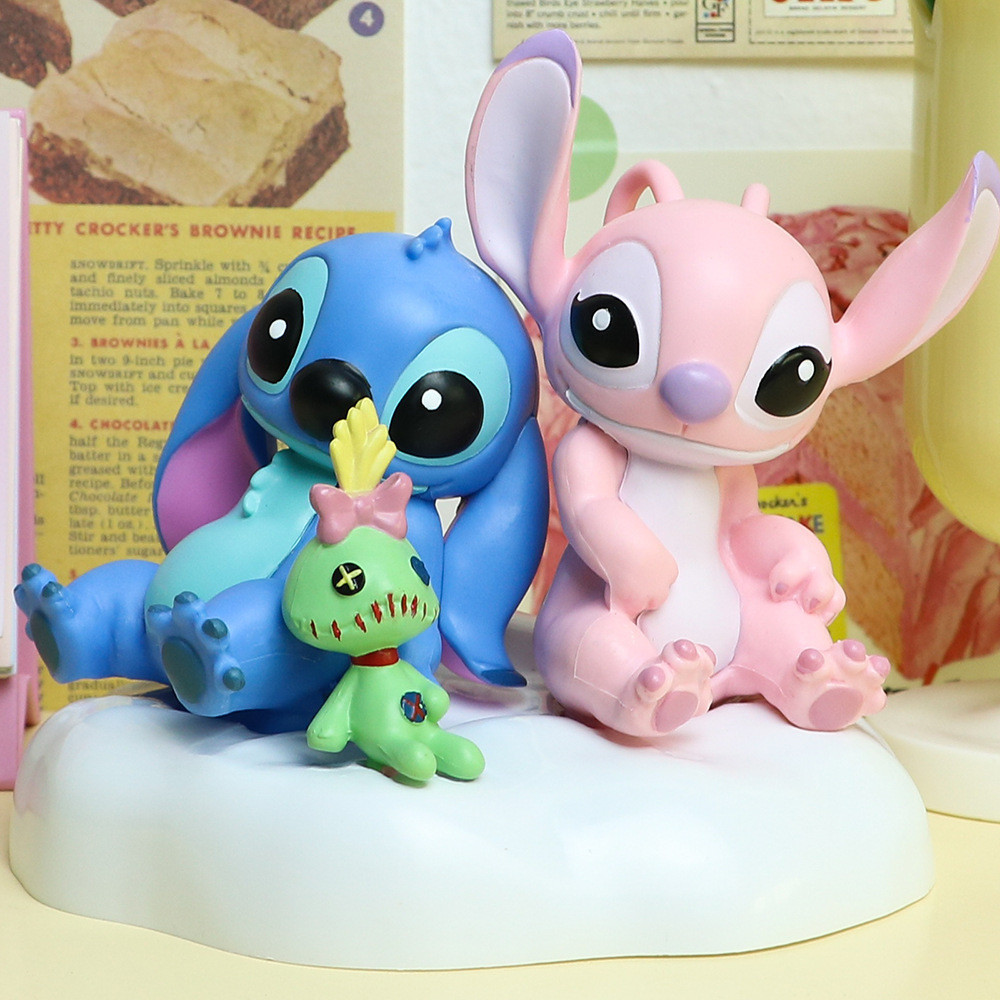 Angel Stitch Couple Companion Doll Figure Model Collection Decoration ...