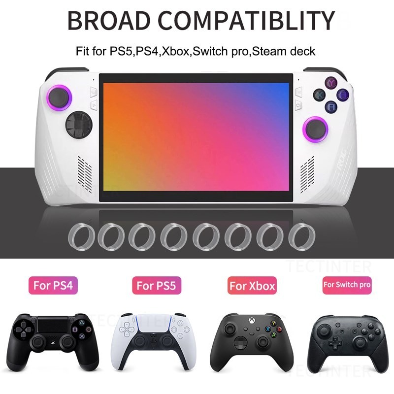 8 PCS Ring Cover Elastic Protective Rocker Rubber Ring For PS5/ PS4 ...