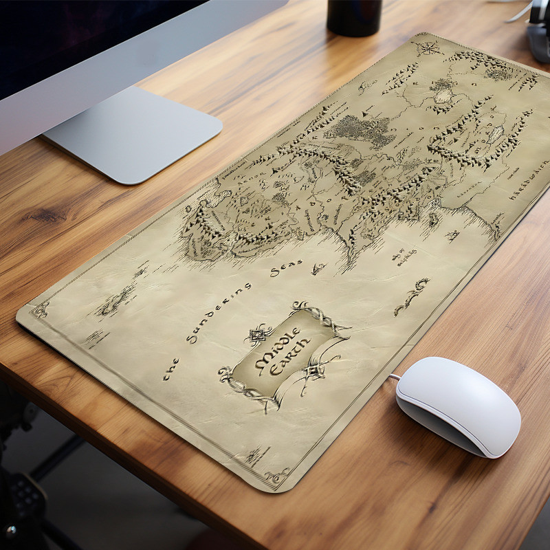 Vintage Brown Treasure Map Large HD Computer Gaming Mouse Pad Desktop ...