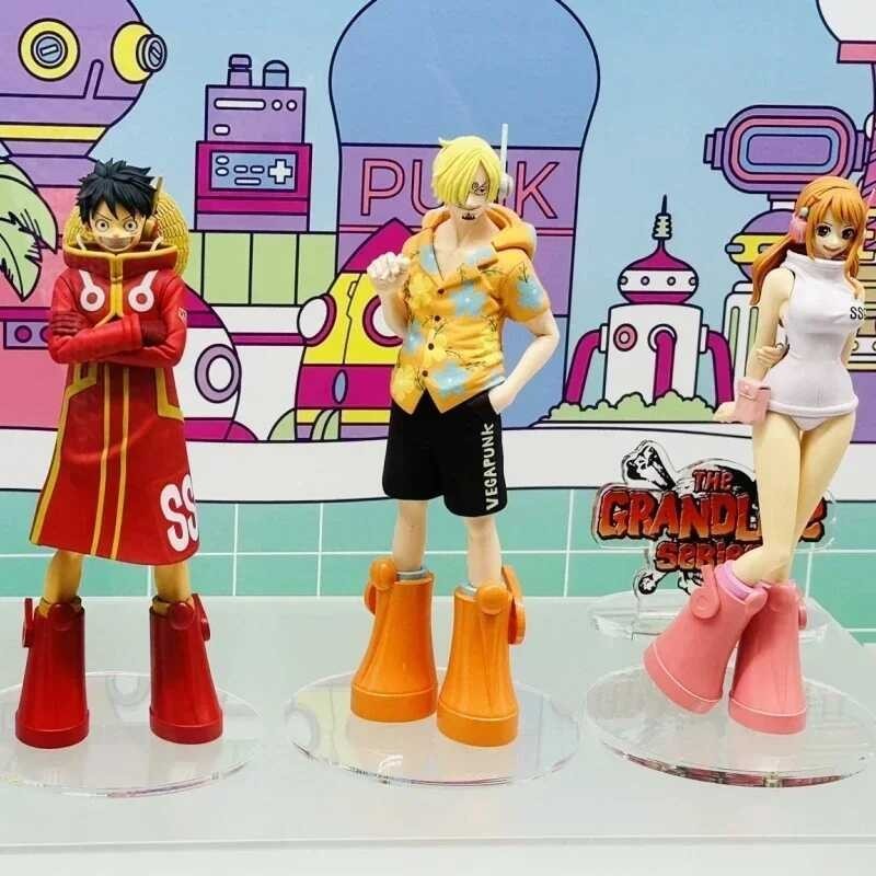 Bandai Original One Piece Roronoa Zoro Luffy Sanji Dxf The Grandline ...
