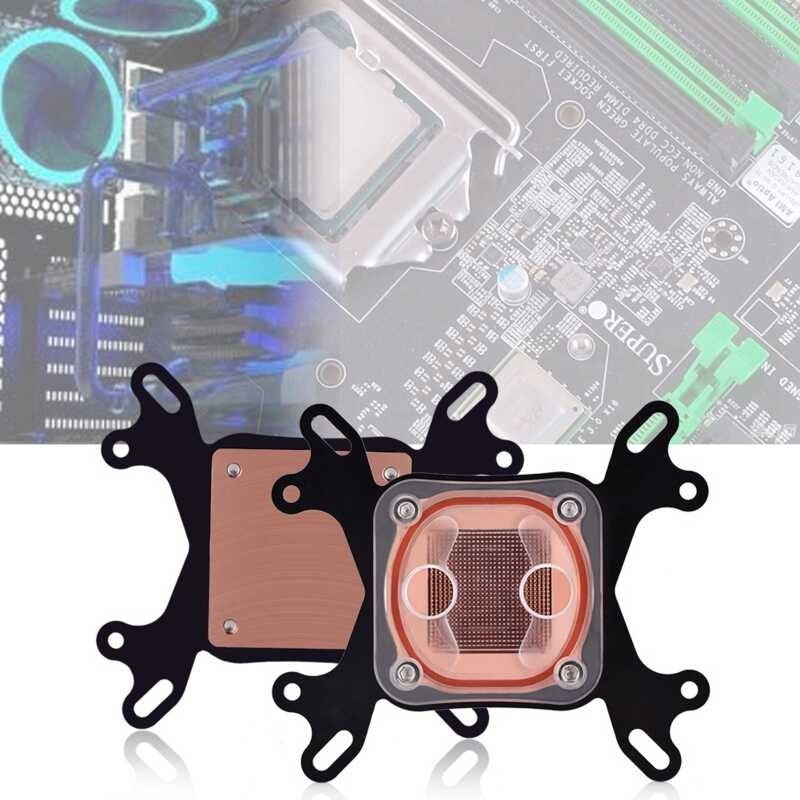 Computer PC Water Cooling Block Waterblock Liquid Cooler 50mm Copper ...