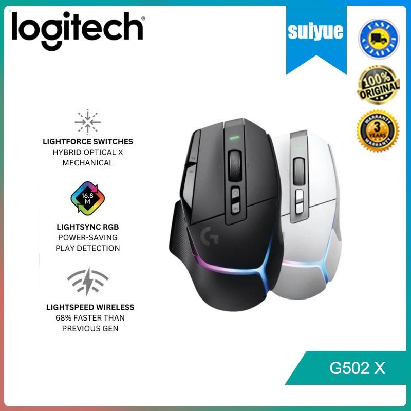 Logitech G502 X LightSpeed Wireless Gaming Mouse 25600DPI Gaming Mouse ...