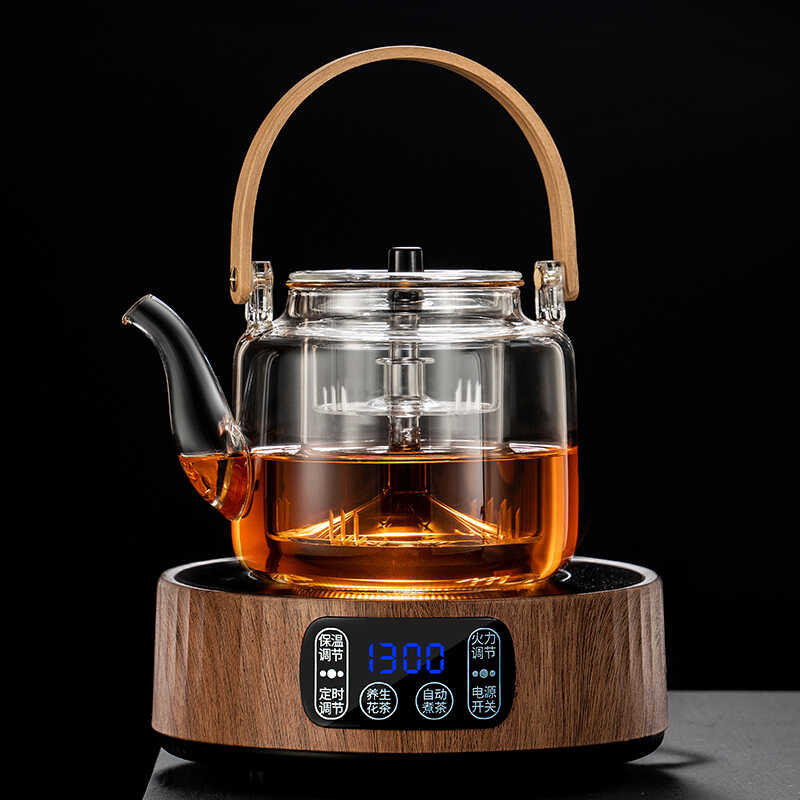 Teapot Glass Four-Generation Steamer White Automatic Household Pot Tea ...