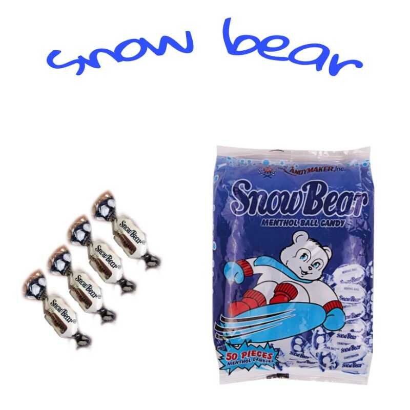 2025 50 pcs snow bear (snowbear) menthol candy for sale. paborito ng ...