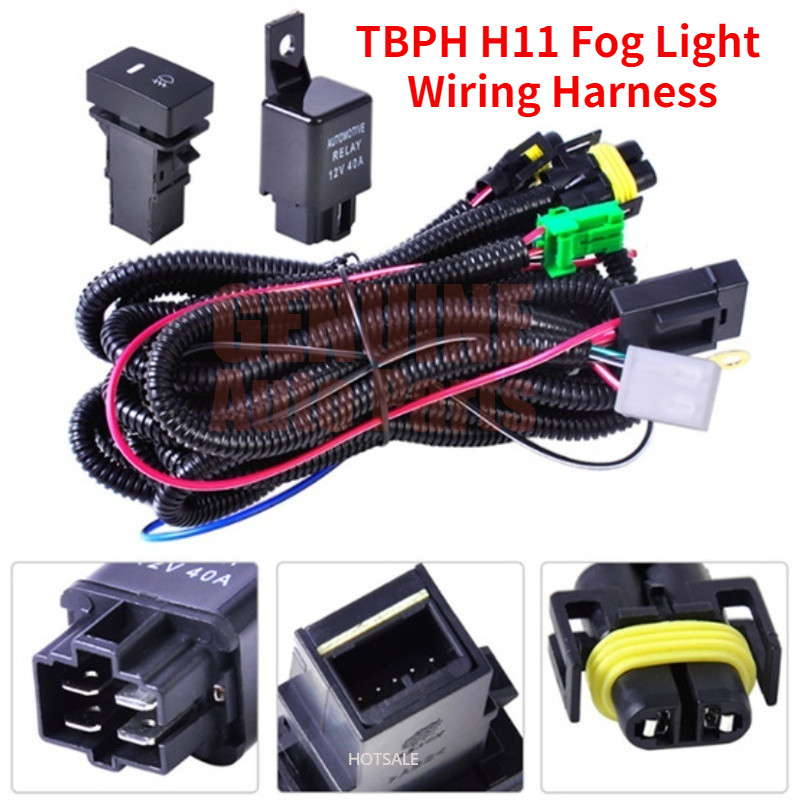 TBPH H11 Fog Light Wiring Harness Sockets Wire LED Indicators Switch ...