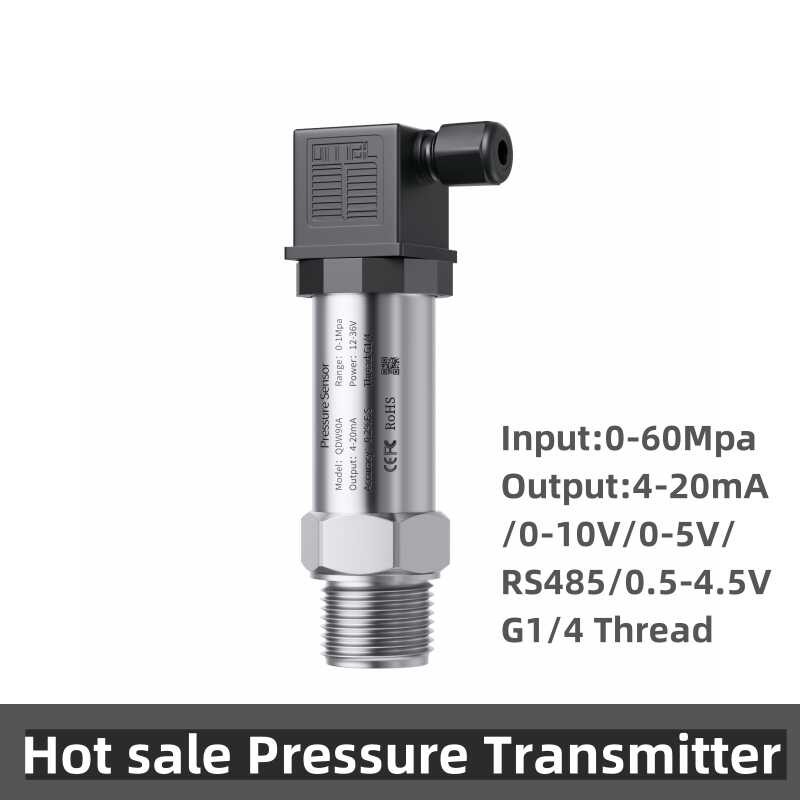 Water 4 20Ma 0To 10 Bar Pump Transmitter G1/4 Pressure Sensor Transducer For Oscilloscop ...